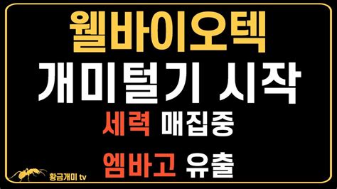 웰바이오텍 주가전망 개미털기 시작 아직도 낚시질 당합니까 Youtube