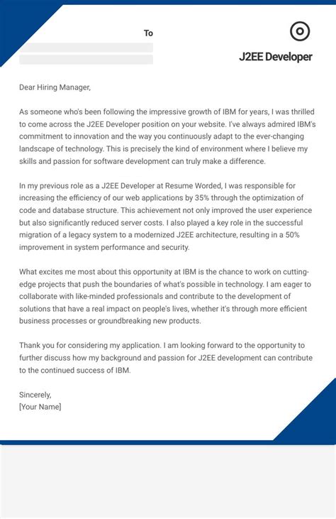 14 J2ee Developer Cover Letter Examples Plus Recruiter Insights
