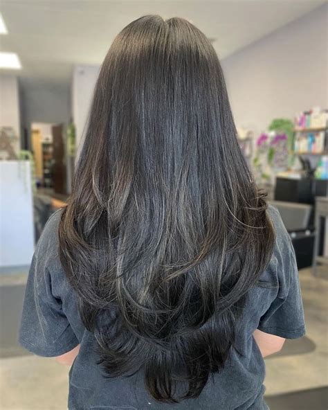 Waist Length Straight Layers Long Layerd Hair Layered Thick Hair