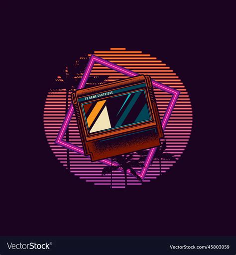 8 Bit Console Game Cartridge Royalty Free Vector Image