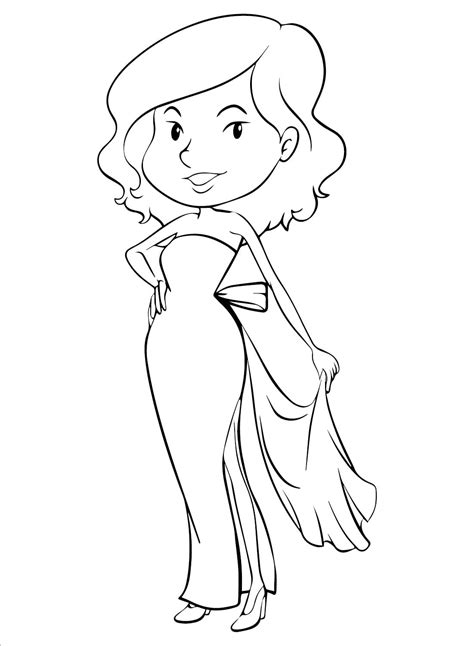 Coloriage Fille Adolescente Télécharger Et Imprimer Gratuit Sur