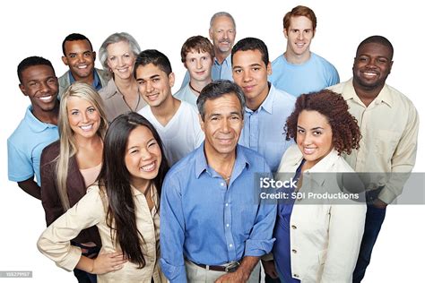 다양한 그룹의 편안하면서도 편하고 비즈니스 직원관리 루킹 바라요 동업자에 대한 스톡 사진 및 기타 이미지 동업자 하이 앵글 흰색 배경 Istock