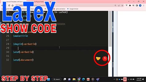How To Show Code In Latex 🔴 Youtube