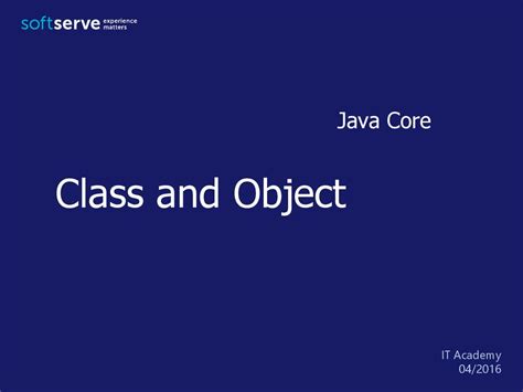 Class And Object Java Core презентация онлайн