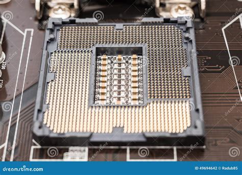 Empty CPU Socket Stock Photo Image Of Chip Chipset