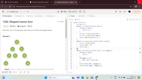 Day 98 Of Leetcode Challenge With Mentor Saurabh Bansal Nandini S Posted On The Topic Linkedin