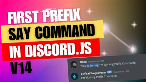 Discordjs V14 Tutorial How To Code Your First Prefix Say Command