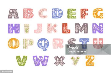 꽃 요소가 있는 장식 알파벳 복잡한 꽃으로 장식된 화려한 편지는 우아함을 더합니다 0명에 대한 스톡 벡터 아트 및 기타 이미지