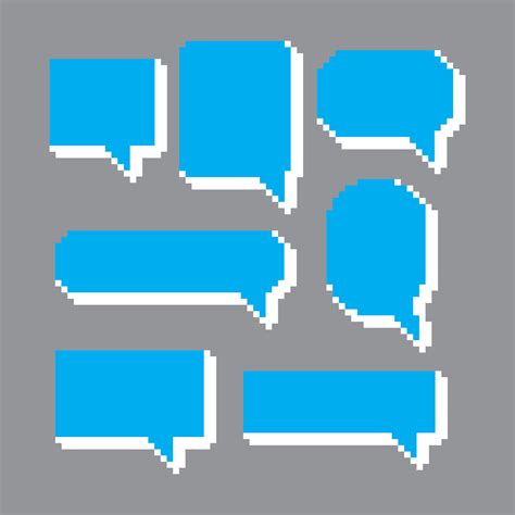 Pixel Speech Bubbles Set 35299420 Vector Art At Vecteezy