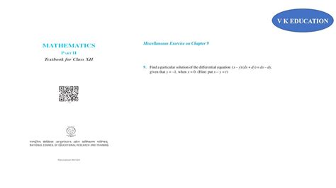 Solution Ncert 12 Mathematics Book Miscellaneous Exercise On