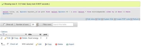 Php Mysql Recursion Query Not Working On Mariadb Stack Overflow