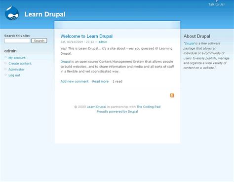 Building A Website With Drupal 6 Part 6 Playing With Themes The Coding Pad
