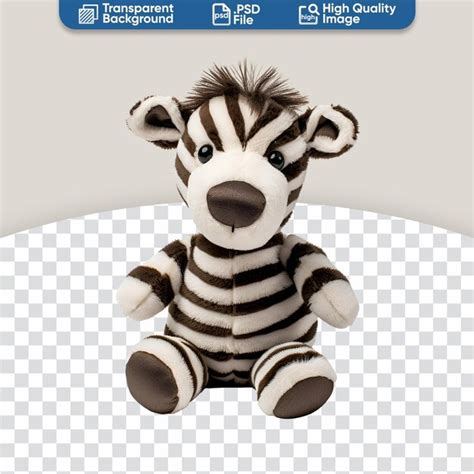 Premium Psd Charming Soft Zebra Stuffed Critter Doll