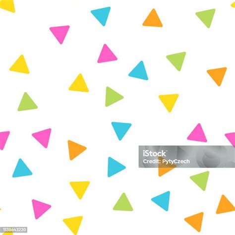 임의의 순서로 삼각형의 원활한 추상적인 기하학적 패턴입니다 재미 행복 하 고 어린이 테마 단순한 편평한 벡터 일러스트 0명에 대한 스톡 벡터 아트 및 기타 이미지 Istock