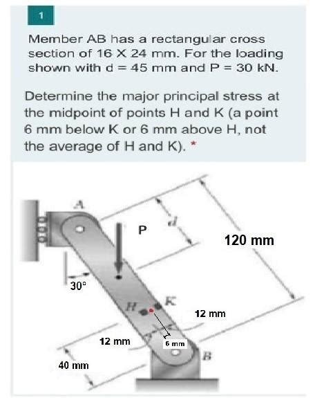 Solved Member AB Has A Rectangular Cross Section Of X Chegg Com