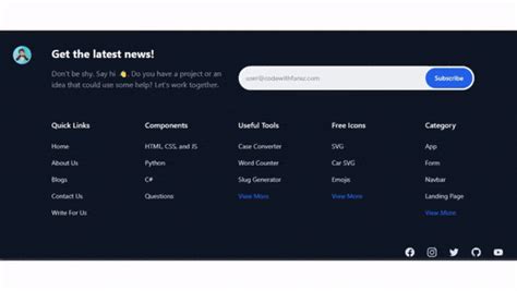 Creating A Responsive Footer With Tailwind CSS Source Code