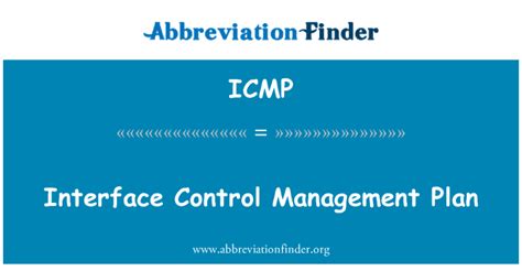 Icmp Stands For Interface Control Management Plan Abbreviation Finder