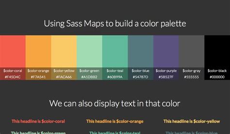 Using Sass Maps To Build A Color Palette Color Palette Web Development Design Palette