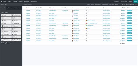 Filters And Status Bar Odoo Studio Book