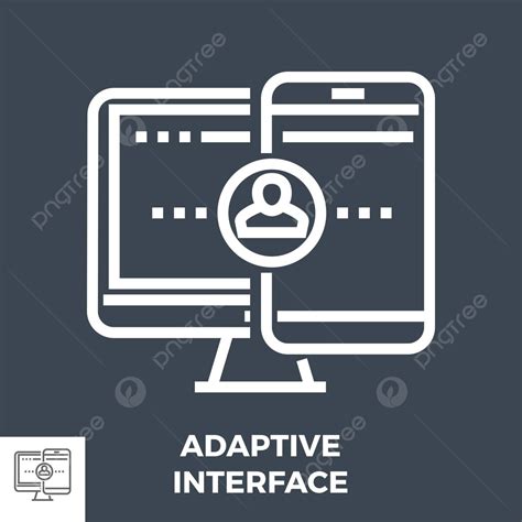 Adaptive Interface Thin Line Vector Icon Simple Design System Develop Vector Simple Design