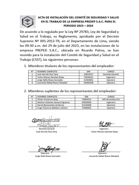 Acta De Csst Pdf