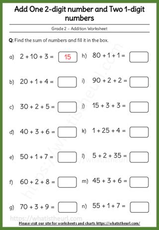 Adding A Digit Number And Two Digit Numbers Your Home Teacher
