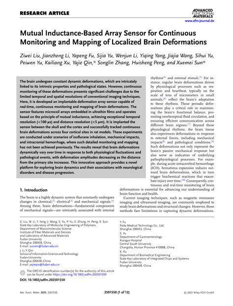 Mutual Inductance‐based Array Sensor For Continuous Monitoring And Mapping Of Localized Brain