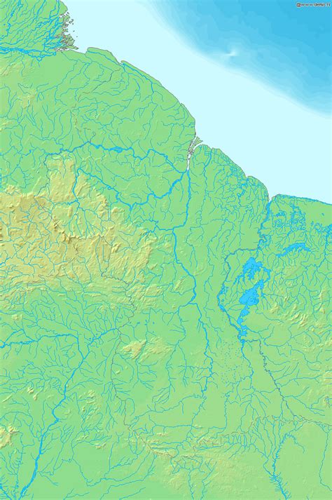 Map Of Guyana Demis Public Domain Geographic Map Picryl Public Domain Media Search Engine