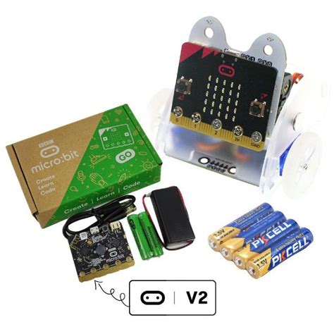 ring bit car v2 for micro bit with micro bit v2 go bundle