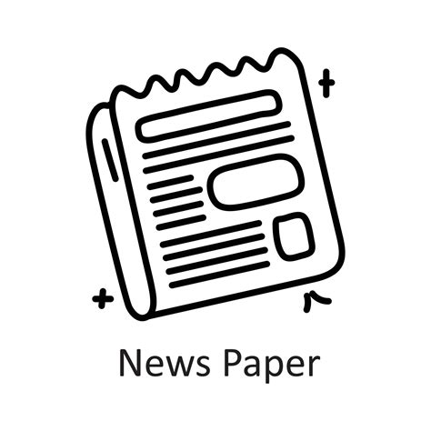 News Paper Vector Outline Icon Design Illustration Communication Symbol On White Background Eps