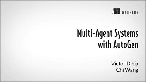 Victor Dibia Phd On Linkedin Multiagentbook Generativeai Multiagentsystems Autogen