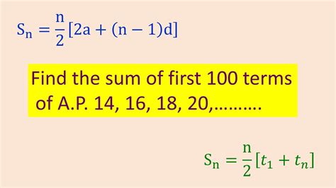 find the sum of first 100 terms youtube