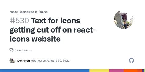 Text For Icons Getting Cut Off On React Icons Website · Issue 530 · React Iconsreact Icons