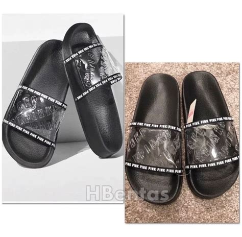 Vs Pink Clear Jelly Slides Flip Flops On Mercari Pink Sandals Pink