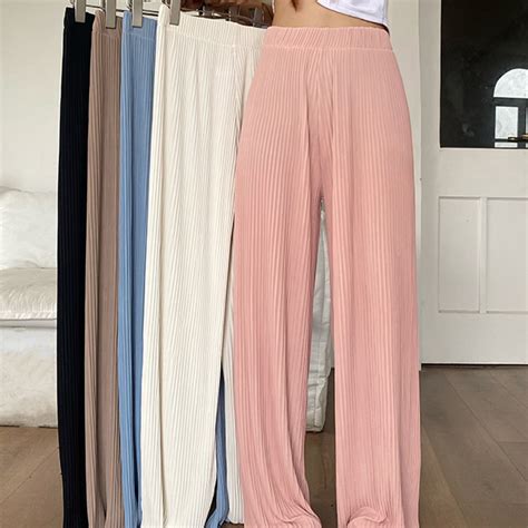 홀리제 뉴번 찰랑 밴딩 하이웨스트 플리츠 롱 팬츠 여름