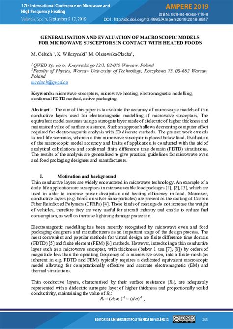 Pdf Effective Modeling Of Microwave Heating Scenarios Including
