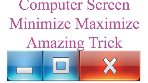 How To Minimize And Maximize Window Amazing Trick I Challenge You If That Will Impress Your