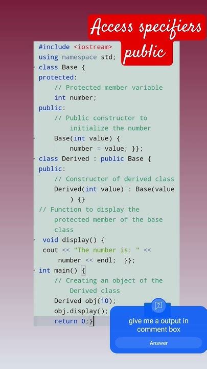 Mastering C Inheritance Accessing Protected Members In Base And