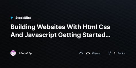 Building Websites With Html Css And Javascript Getting Started Forked