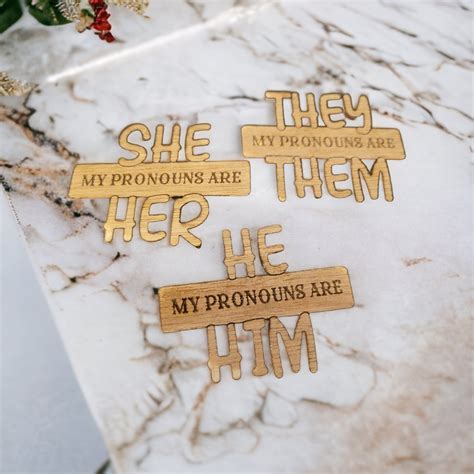 Pronoun Name Tag File SVG And PNG File Download Pronoun Etsy Canada