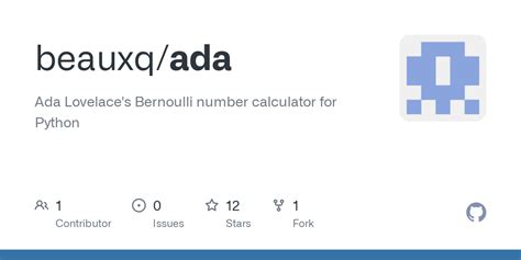 GitHub Beauxq Ada Ada Lovelace S Bernoulli Number Calculator For Python