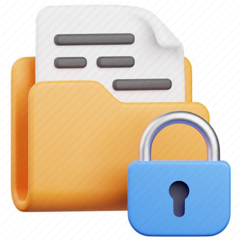 folder file document lock padlock security protection icon
