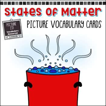 States Of Matter Picture Vocabulary Cards By Fun For Learning TpT