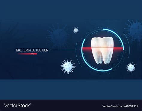 3d tooth scanning x ray with wireframe royalty free vector