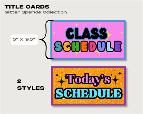 Classroom Schedule Display Printable And Editable Class Schedule