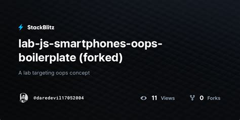 Lab Js Smartphones Oops Boilerplate Forked StackBlitz