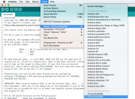 Build An Attiny442484 Programmer Using An Arduino Nano App Code Labs