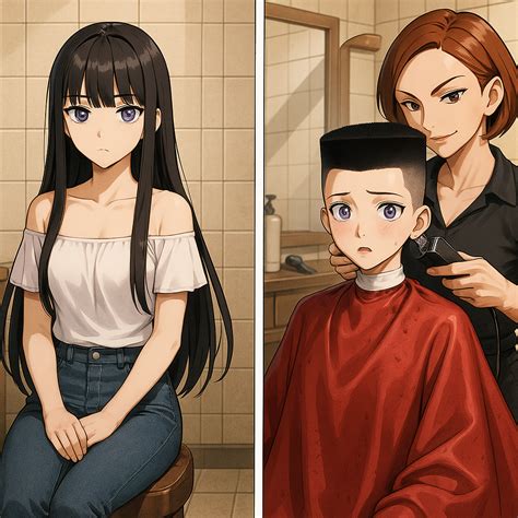A Rather Dramatic Restyle By Animebarbershop On Deviantart