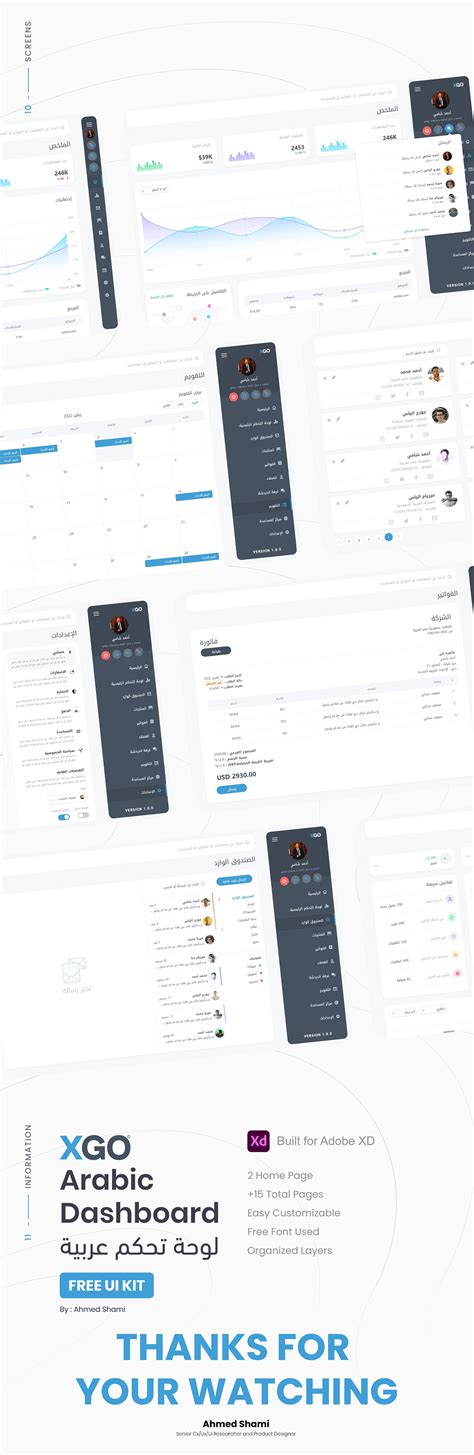 Arabic Dashboard Admin Ui Kit V10 Behance