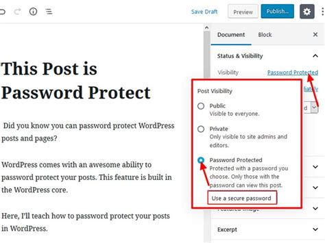 How To Password Protect WordPress Posts Pages